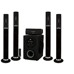 Acoustic Audio by Goldwood AAT3002 Tower 5.1 Home Theater Bluetooth Speaker System with 8" Powered Subwoofer