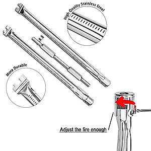 Hisencn 69785 18 Inch Grill Burner for Weber Spirit I & II & GS4 Spirit II 200 Series, Spirit E-210, E-220, Spirit S-210, S-220 Gas Grills with Up Front Controls, 304 Stainless Steel Weber Grill Parts