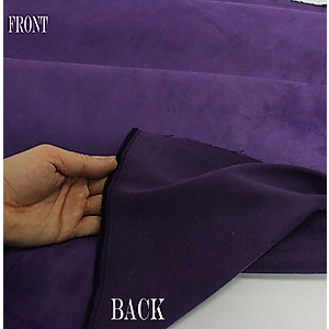 Mybecca Microsuede Fabric 58/60" Width Fabric by The Yard Color : Purple (1 Yard, 36"x58") (Precut into 1 Yard Pieces by Prime)