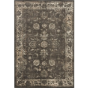SAFAVIEH Vintage Collection 5'3" x 7'6" Soft Anthracite VTG117 Oriental Distressed Premium Viscose Area Rug
