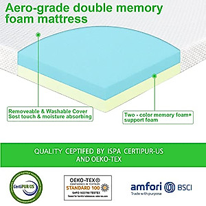 CHxxy 3 Inch Memory Foam Mattress Topper Queen, Gel-Infused Bed Topper for Back Pain Pressure Relief, Soft and Firm Dual Layer Design with Removable Washable Cover & Adjustable Straps…