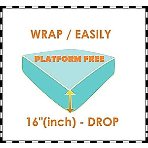 Elegant Comfort Top-Knot Tassle Pompom Fringe Ruffle Skirt Around Style Elastic Bed Wrap- Wrinkle Resistant 16 inch Drop, Queen/King, White