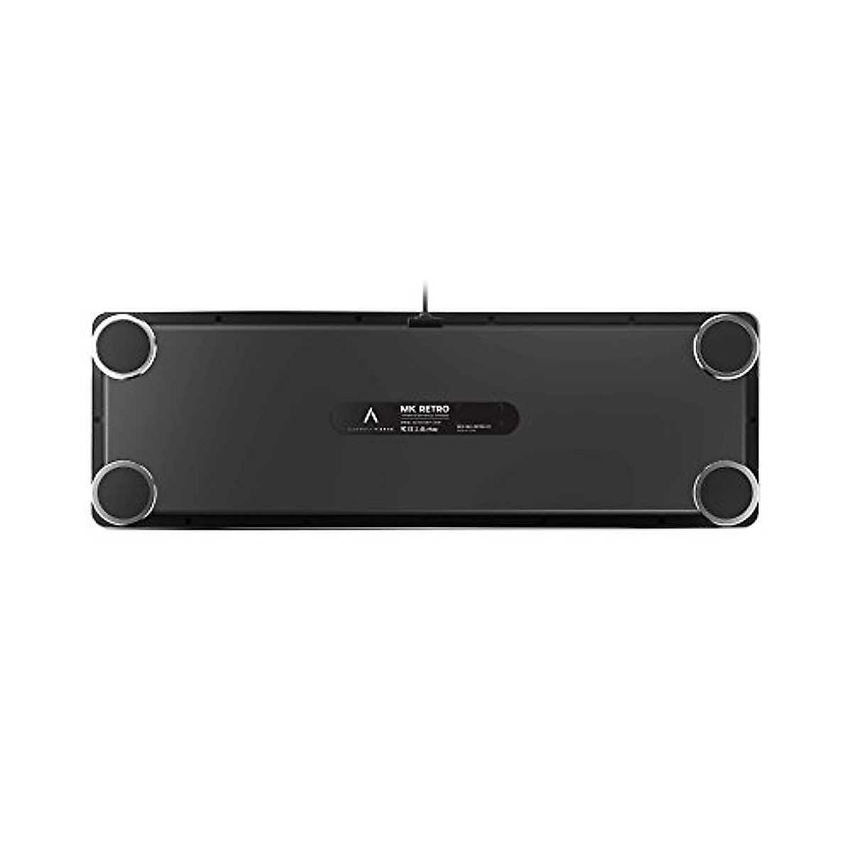 Azio Retro - Wired USB Mechanical Keyboard in Black and Chrome for PC (Blue Switch) (MK-RETRO-01)