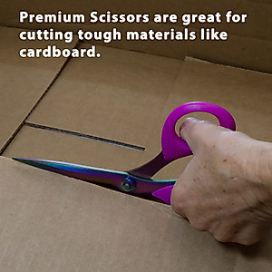 Lefty’s Left Handed Scissors - Stainless Steel Durable Blades - Great for Sewing, Cutting Fabric, Kitchen, General Purpose, School items - Gifts for Left-Handed People, Adults, Student, Men and Women