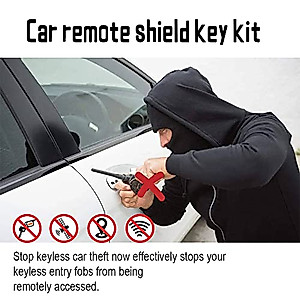 2PCS Faraday Bag for Key Fob, Car RFID Signal Blocking Key Fob Protector, Faraday Cage Protector, Signal Blocking Anti-Theft Bag, Anti-Theft Pouch, Carbon Fiber Faraday Pouch Key Fob Protector