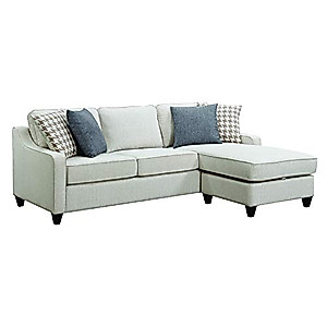 Montgomery Sectional Sofa with Track Arms and Chaise Cream