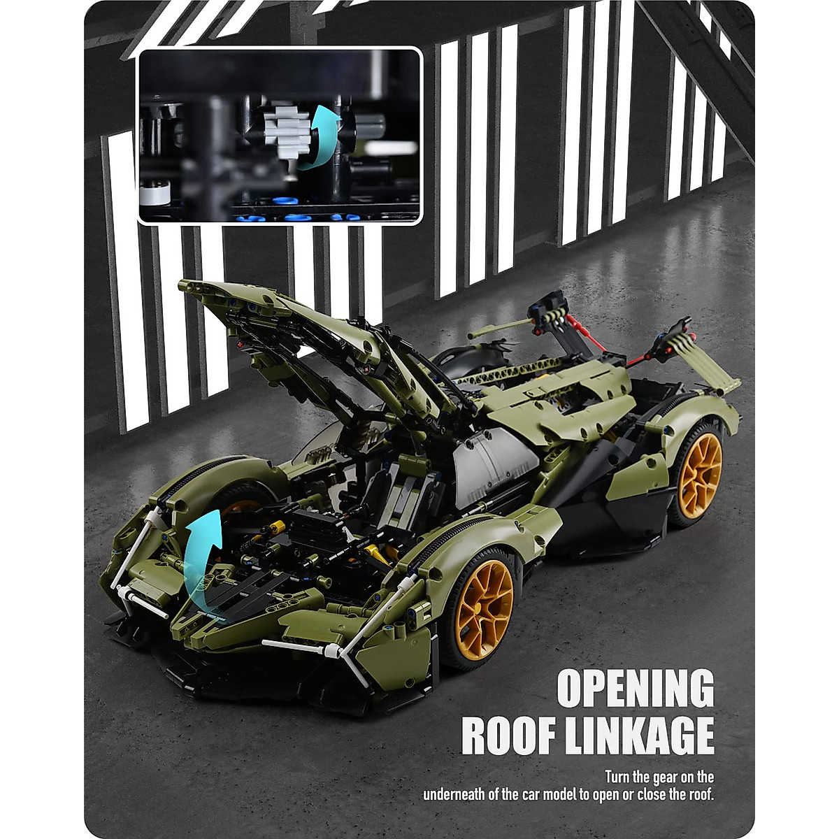 Nifeliz Super car V12 GT MOC Building Blocks and Construction Toy, Adult Collectible Model Cars Set to Build, 1:8 Scale Sports Car Model (2527 Pcs)