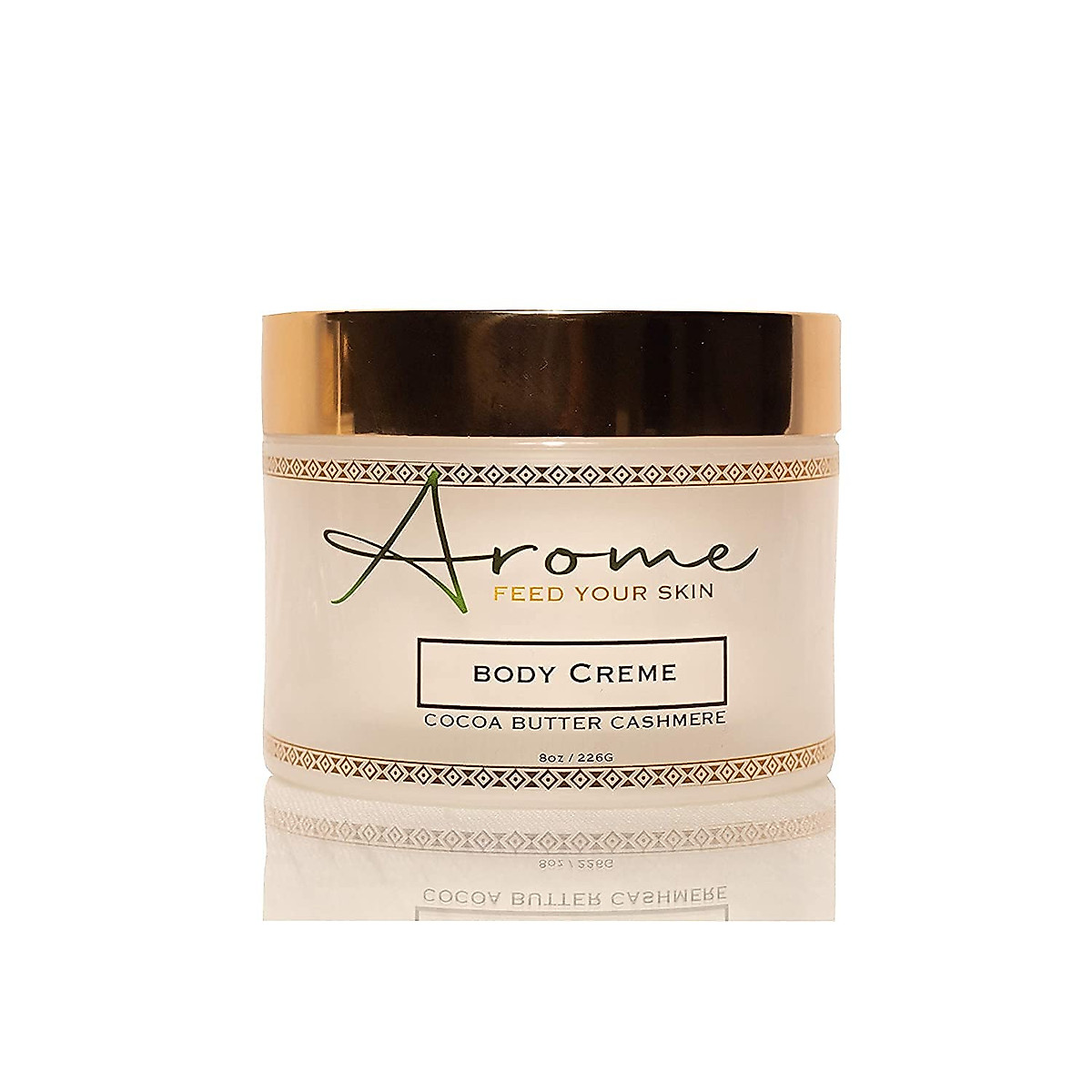 Arome Body Crème (8oz) - Cocoa Butter Cashmere - Treat Dry Skin, Improves Elasticity - Body Moisturizer - Pack of 1