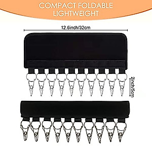 LRUUIDDE Cap Organizer Hanger, 10 Baseball Cap Holder, Hat Organizer Storage for Closet - Change Your Cloth Hanger to Cap Organizer Hanger -closet storage expert (2 Pack) (Black 2 Pack)