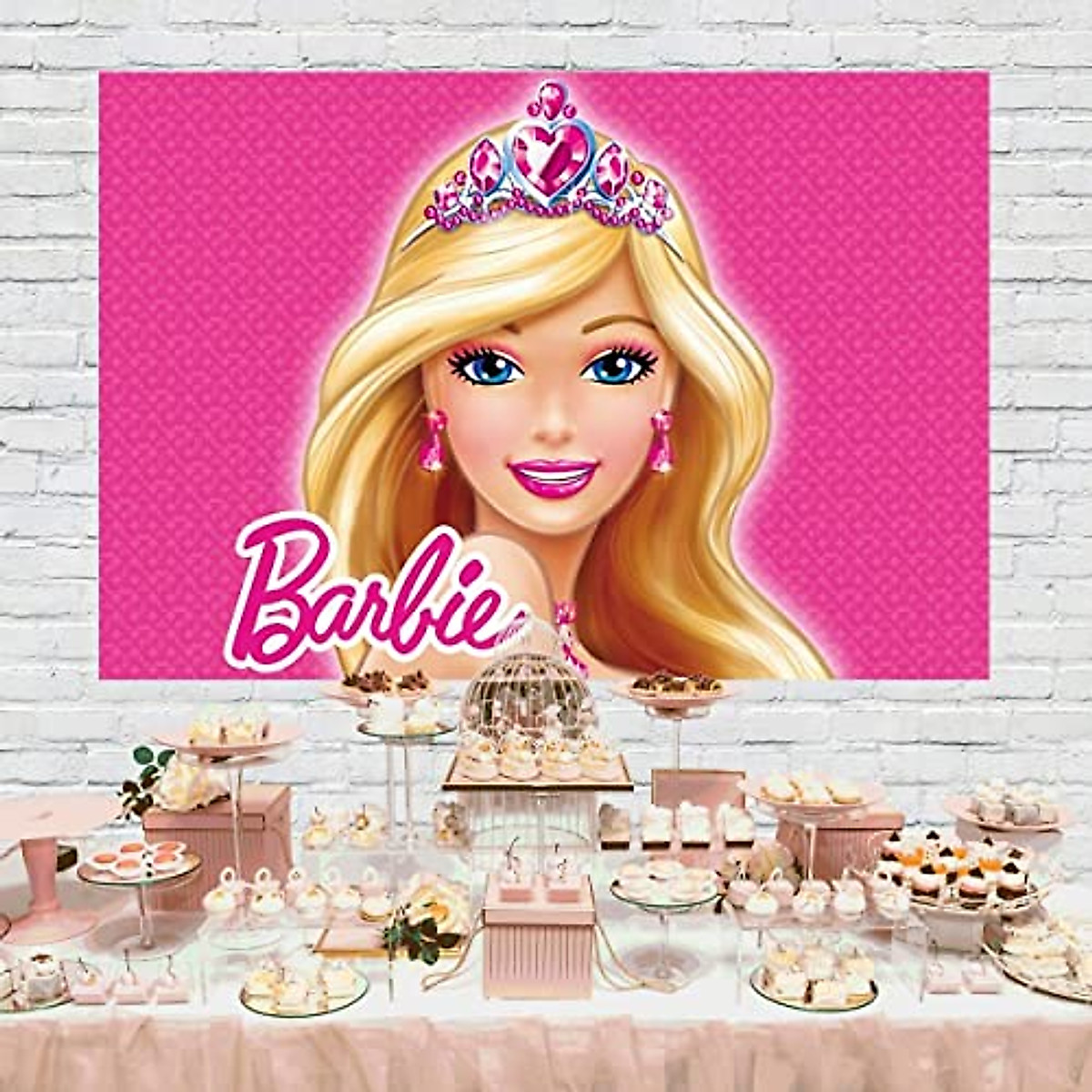 Withu Pink Backdrop Glitter Theme Party Background Girls Lady Princess Cake Dessert Table Room Decor Photo Shoot Booth Studio Photography Banner Props