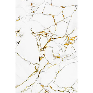 Luxury White Gold Marble Area Rugs 5x7 Modern Abstract Soft Thick Carpet for Living Room Bedroom Chic Boho Dining Room Rugs Art Decor Home Office Floor Rug Non-Slip Runner Rug