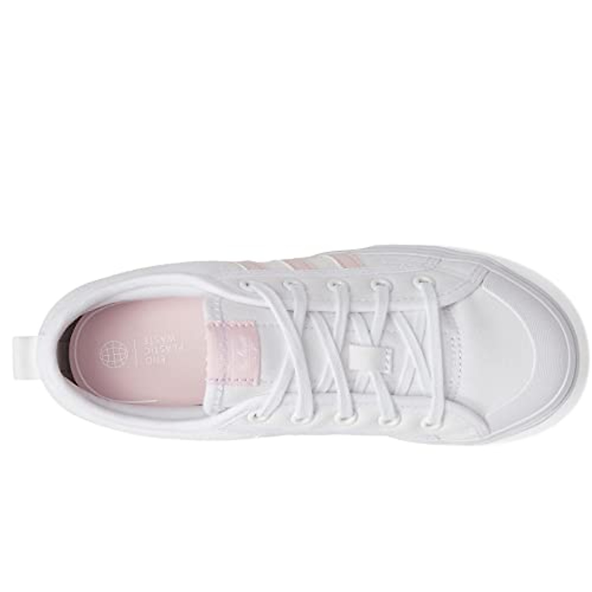adidas Originals Girl's Nizza Platform (Little Kid) White/Clear Pink/White 2.5 Little Kid M