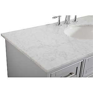 Elegant Kitchen and Bath 48 inch Single Bathroom Vanity Cabinet Set - Light Grey