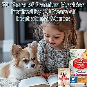 Chicken Soup For The Soul Classic Dry Small Bites Adult Dog Food, Chicken, Turkey & Brown Rice Recipe, 4.5 Pound Bag | Soy, Corn & Wheat Free, Small Breed Dog Food Made with Real Ingredients