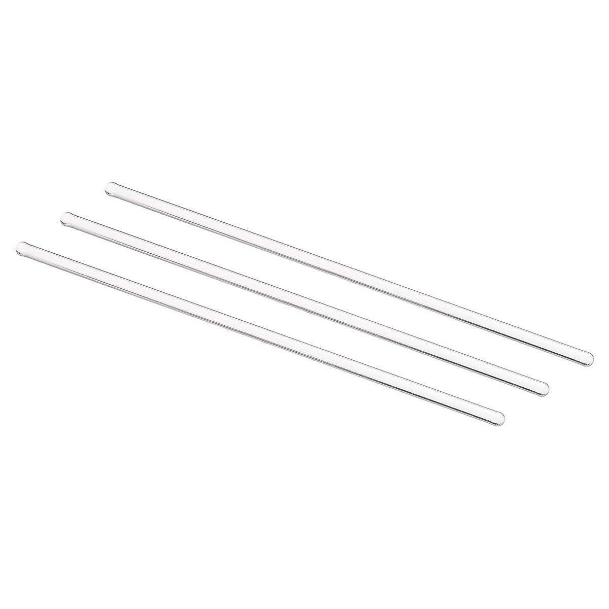 MECCANIXITY 3.3 Borosilicate Glass Stick 5.91" Length 4mm Dia Stir Rod Mixing Tools with Both Ends Round for Lab Kitchen Science 3Pcs