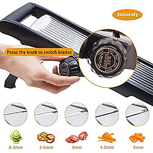 Mandoline Slicer for Kitchen, Adjustable Stainless Steel Food Vegetable Potato Onion Slicer French Fry Cutter, Slicer Julienne with Cut-Resistant Gloves