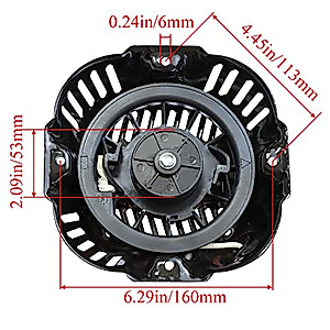 WOTIAN Pull Start Assembly for Generac Recoil Starter 0J08071SRV 196cc 208cc 212cc Generator Parts Recoil Starter Replacement GP3300 GP3600 Part# 0J08070SRV 0J08074SRV
