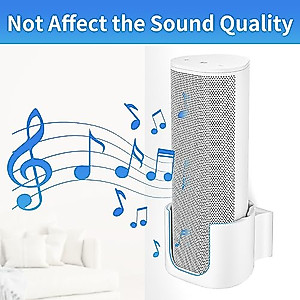 Sturdy Speaker Wall Mount for Sonos Roam, Roam SL Mount - Space Saving Speaker Mount for Sonos Roam, Roam SL Wall Mount Bracket Easy to Install Mounting Bracket, White