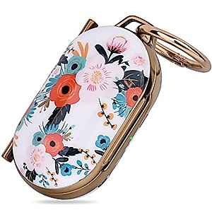 OLEBAND Galaxy Buds and Buds Plus Case with Keychain and Cute Pattern,Hard Protective and Anti-Slip Cover for Samsung Buds+ Charging Case,Earbuds Charging LED Visible,Colorful Flower