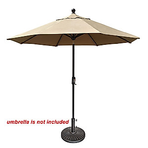 EliteShade USA Umbrella Base Stand Market Patio Outdoor Heavy Duty Umbrella Holder with Concave Radial Pattern,Bronze