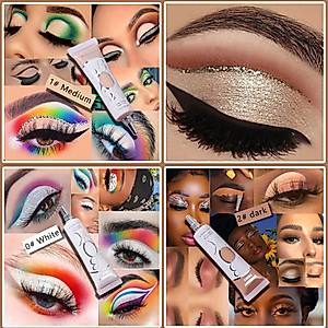 Eyeshadow Primer White Eye Shadow Primer Liquid Matte Eye Primer Waterproof Long Lasting Uniform Color Rendering Eyeshadow Primer for Women Oily Lids Eyeshadow Makeup-White