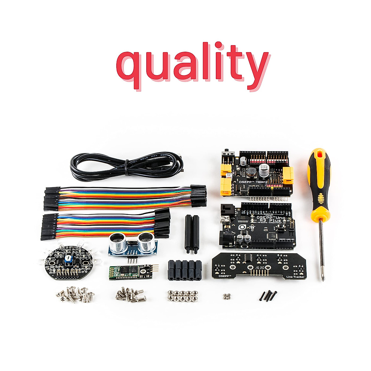 OSEPP - Robotic Functional Kit - Add Smarts to Your Mechanical Kit - Works with Arduino, UNO R3 Included