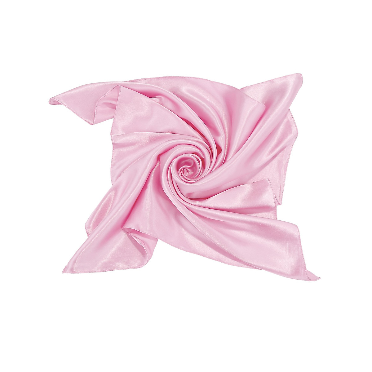 SATINIOR Silk Like Neck Scarf Square Scarf Satin Headscarf ascot Neck Scarves for Women(23.62 x 23.62 Inches,Pink)