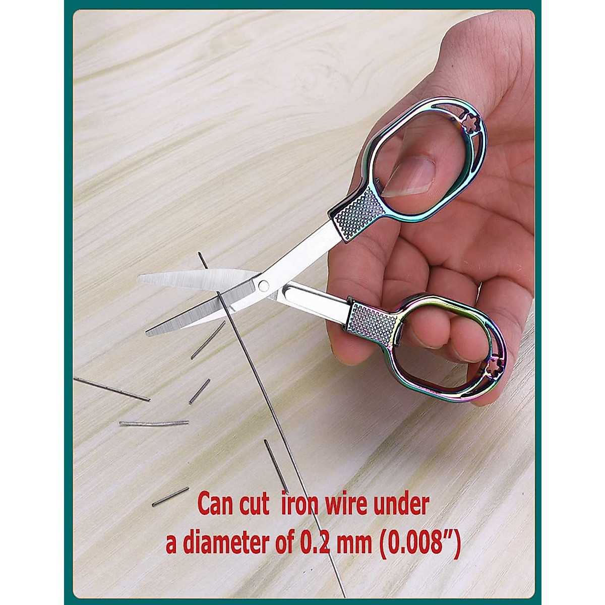 FASPLORE 2 pcs Folding Scissors Portable Scissors Stainless Steel Telescopic Cutter Foldable Scissors for Home office Outdoor Travel Fishing