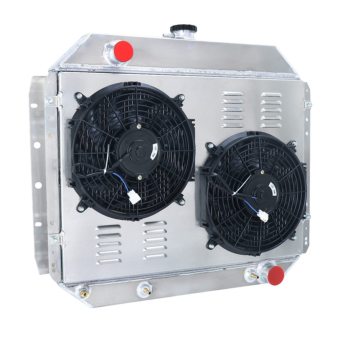 FonGoff 4 Row Radiator Shroud Fan Compatible with 1966-1979 Ford Bronco Truck F100 F150 F250 F350 V8