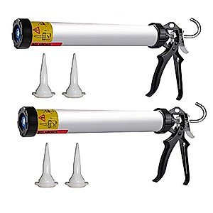 BELAROKO Sausage Caulk Gun 600ml Sausage/Cartridge Dual-use Hand Tool 15” Caulking Gun Kit With 2 Cone Nozzles, 20-ounce (20 oz-2 pack)