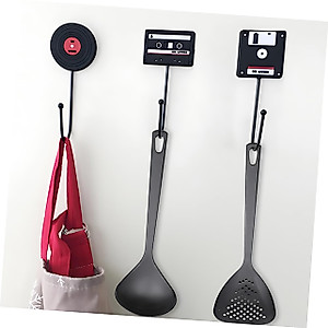 Zerodeko 3pcs Home Decoration Shower Room Towel Hooks Decorative Wall Hooks Adhesive Wall Hook Music Coat Hooks Magnetic Tape Household Key Hanger Soft Rubber Vintage Key Holder