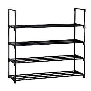 HOMEFORT 4-Tier Shoe Rack All Metal 3-Tier Shoe Rack