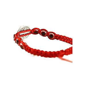 Red String San Benito Multi-Evil Eye Adjustable Protection Prosperity Good Luck Bracelet Pulsera De San Benito Con Ojitos Proteccion Prosperidad Y Buena Suerte