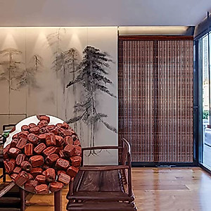 LEOSXA Wood Bamboo Beaded Curtain,Bamboo Beaded Curtain for Doorway,Partition Door Fly Beads Curtain,Wall Hanging Room Divider,Curtains Privacy Screen,for Home Doorways,Custom (120 Strand