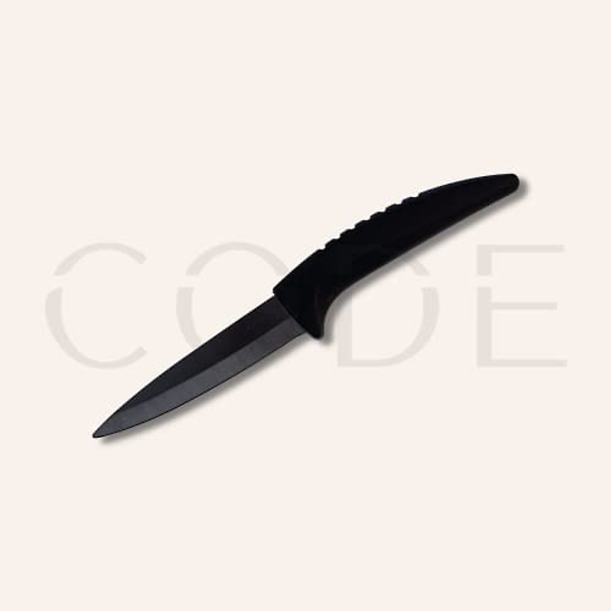 Code Master 4-inch Paring Ceramic Knife With Black Handle and Black Blades Cover and Gift Box Included