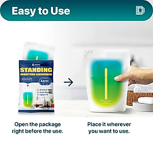 Dry & Dry [3 Packs Standing Moisture Absorbers to Control Excess Moisture for Basement, Closets, Bathrooms, Laundry Rooms - Moisture Absorbers Moisture Absorber