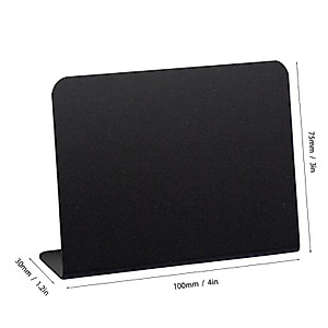 Mini Chalkboard Signs, 20 Pack Acrylic L-Shaped Desktop Message Board Sign Chalkboard 3x4 inch for Food Display Party Buffet Wedding Coffee Shop Bakery Restaurant