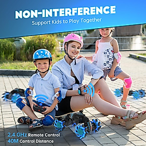 360° Rotating Gesture Sensing 4WD Stunt Car with Lights Music, Hand Controlled RC Car for 6-12 Year Olds