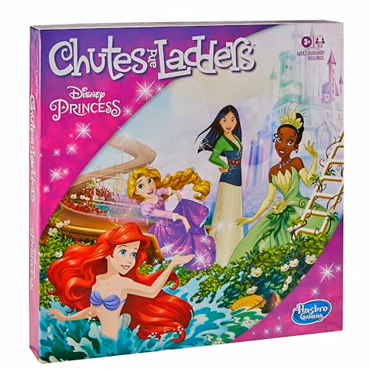 Hasbro Gaming Chutes and Ladders: Disney Princess Edition Board Game for Kids Ages 3 and Up, Preschool Game for 2-4 Players (Amazon Exclusive)