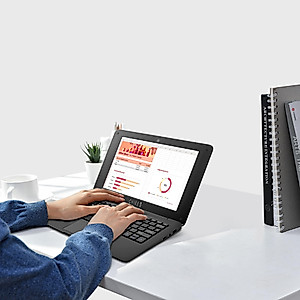 10.1" Inch Kids Laptop Computer Powered by Android 12, Quad core Processor, 2gb Ram + 64gb ROM, Camera, Bluetooth, 2* USB, Wi-Fi- Black