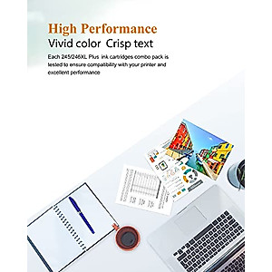 Remanufactured Ink Cartridge Replacement for Canon 245 246 XL Plus PG-245XL CL-246XL Combo Pack for Cannon PIXMA MX490 MG2522 MG2920 MG2922 TS302 (2 Pack)
