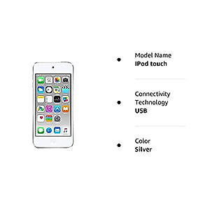 Apple iPod touch 128GB Silver (6th Generation) (Renewed)