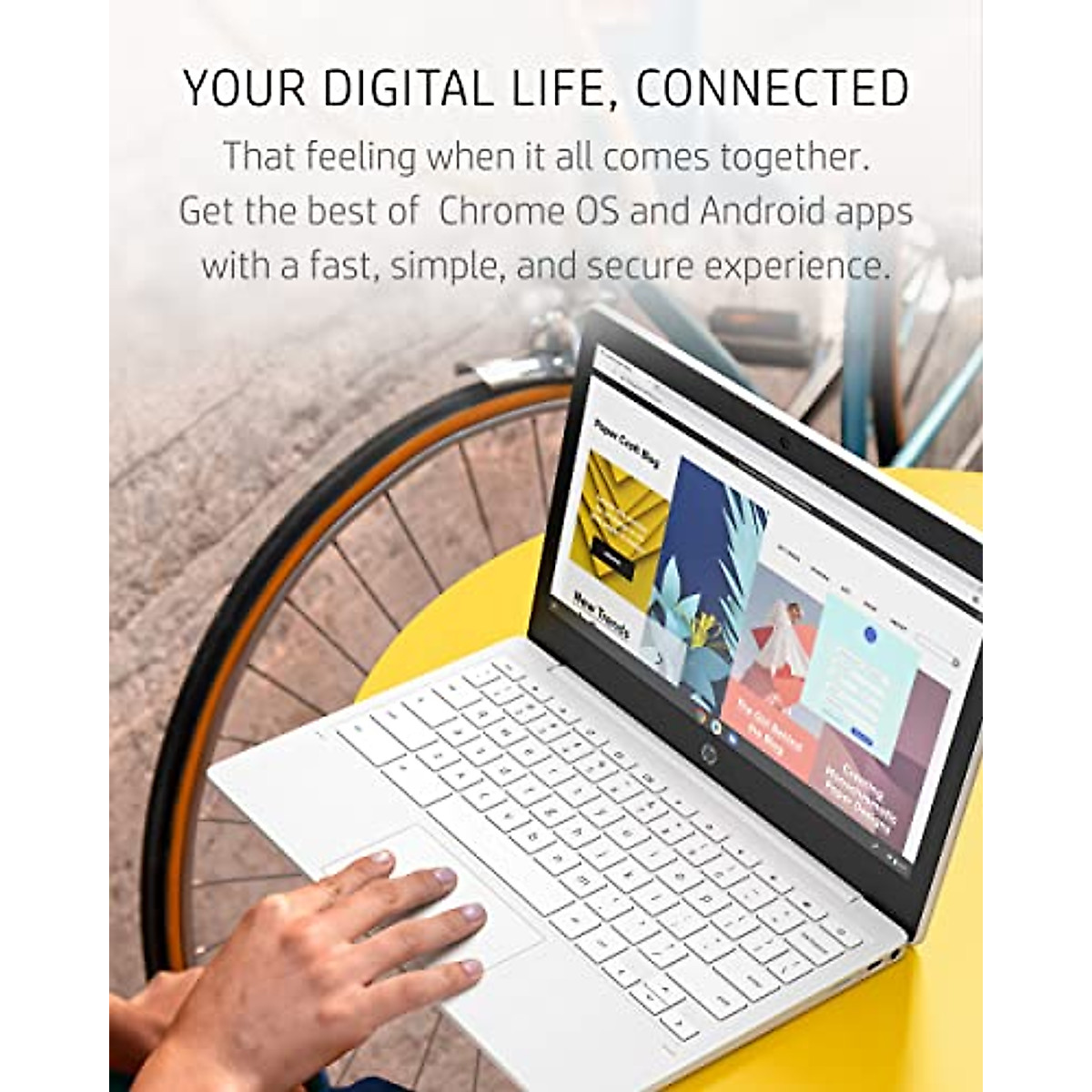 HP Chromebook 11 Laptop, MediaTek MT8183, 4 GB RAM, 64 GB eMMC, 11.6" HD Anti-Glare Screen, Chrome OS, Long Battery Life, USB-C Port, Custom-Tuned Speakers, Small Size (11a-na0080nr, 2022, Snow White)