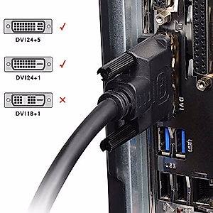 A-technology- DVI Cable 40ft Dual Link 24+1 Male to Male Digital Video Cable Gold Plated with Ferrite Core Support 2560x1600,144Hz for Gaming, DVD, Laptop, HDTV and Projector.