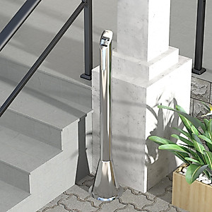 AIWFL Stainless Steel Butt Receptacle Disposal Outdoor Floor Standing Ash Bin Commercial Trash Can for Homes Offices Restaurants Bars Convenience Stores