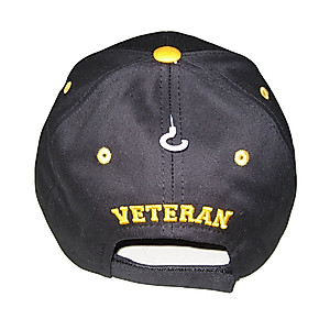 Vietnam Era Veteran 1960-1975 Eagle with Flag Baseball Cap. Black, Adjustable