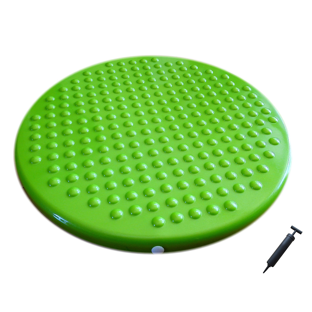 AppleRound Jr. Inflatable Seat Cushion with Pump, 31cm / 12in Diameter, Sensory Wiggle Seat for Kids (Green)