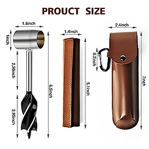 Survival Bushcraft Hand Auger Tools,Bushcraft Gear and Equipment Wrench Scotch Eye Wood Drill Peg and Manual Hole Maker Multitool for Camping,Small Benches,Bushcrafting and Outdoor Backpacking.