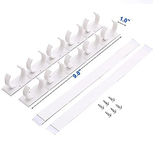 Plastic Kitchen Spice Rack Organizer 20 Spice Gripper Clip Strips Cabinet Door for Spice Containers - 4 Strips, Holds 20 Jars