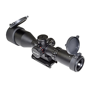 Eastvale 2.5-10X40 Compact Rifle Scope with Illuminated Red, Green, Blue Mil-Dot Reticle Including Quick Detach Picatinny Mount